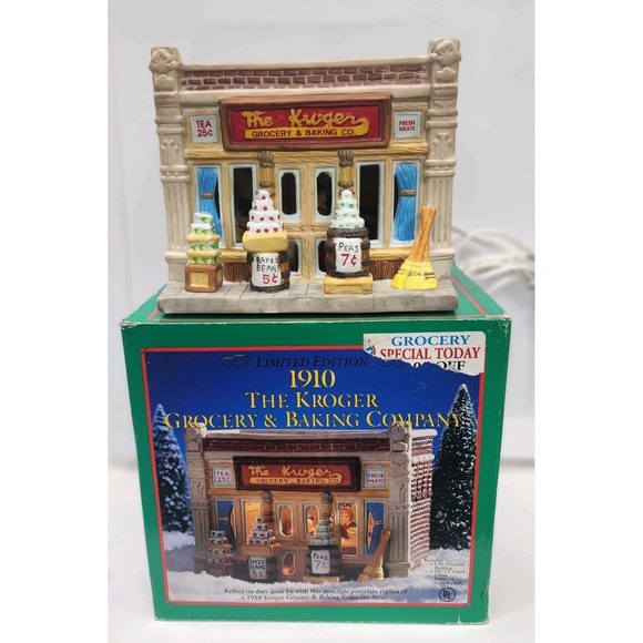 Art | The Kroger Grocery Baking Co Lighted Ceramic Storefront Village ...